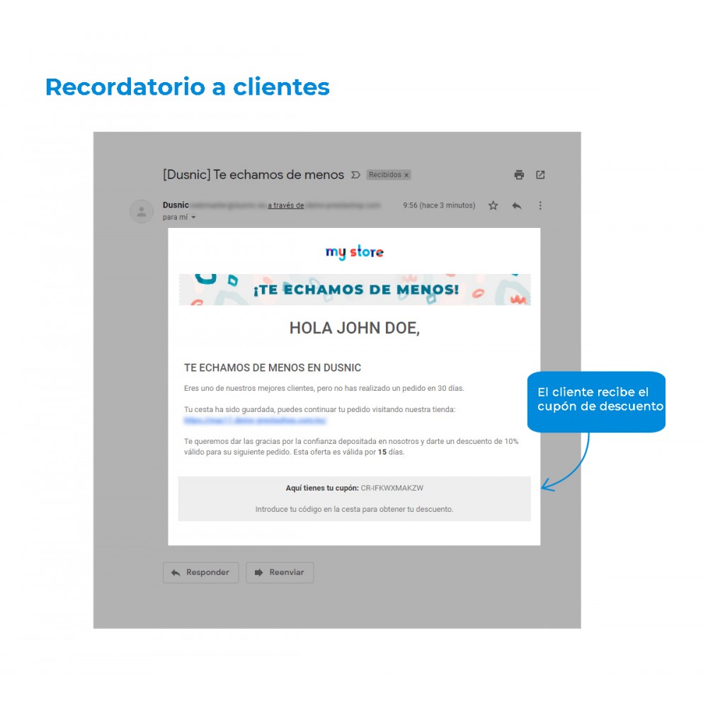 Módulo de recordatorio a clientes